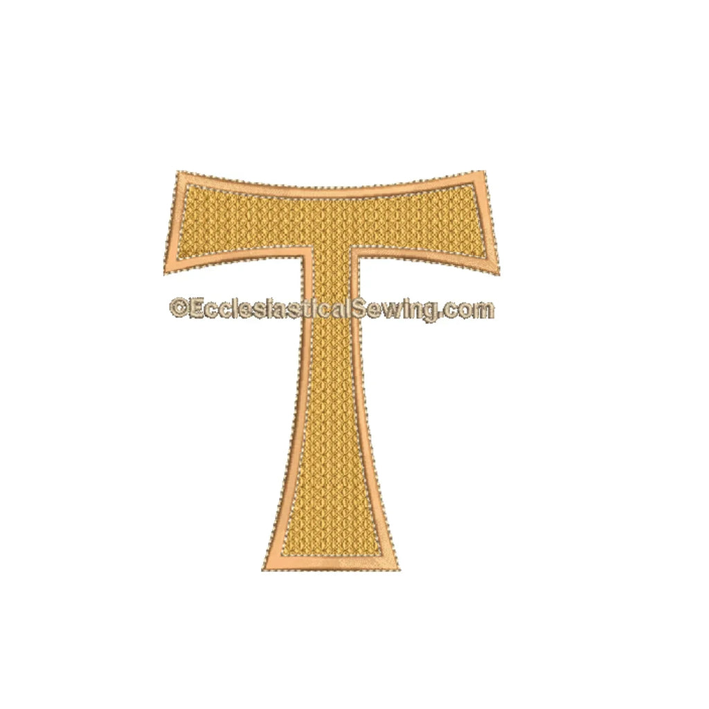 Tau Cross Embossed | Religious Machine Digital Embroidery Design ...