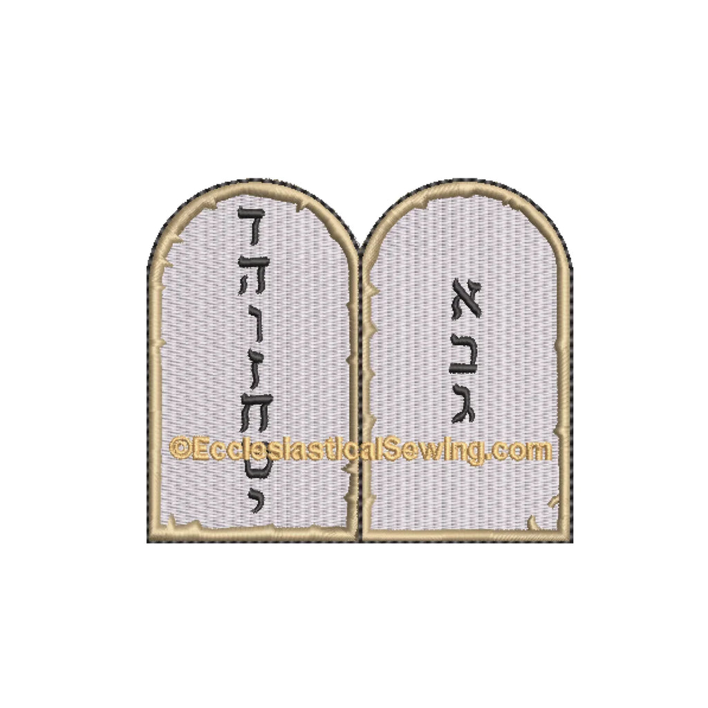 Ten Commandments Religious Machine Embroidery | Church Embroidery ...