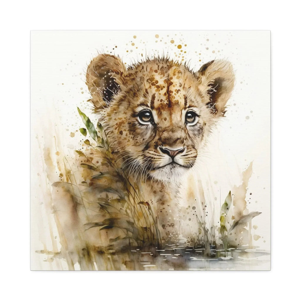 Watercolor Baby Lion Print - Cute Nursery Wall Art for Baby Showers ...
